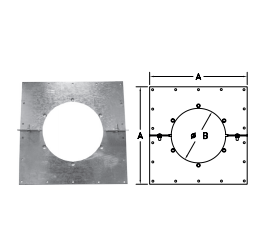 16BVFSP 16" BVENT FIRESTOP SUPPORT PLATE BV - BAC Sales